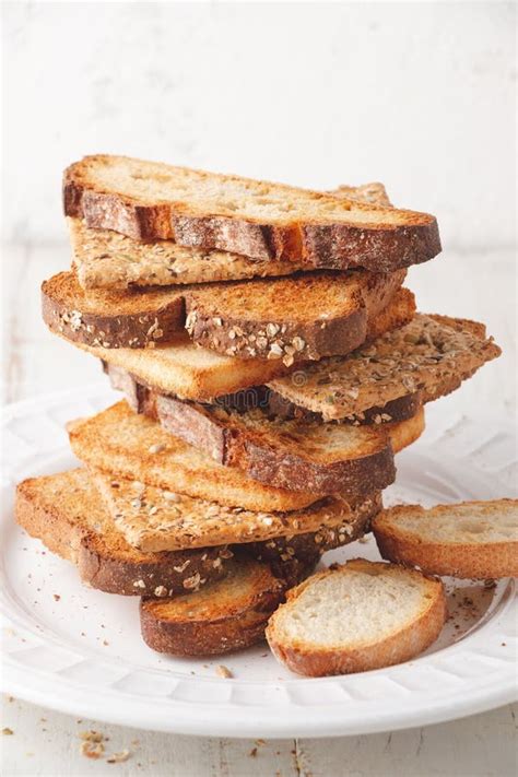 Stack Of Toasts Stock Photo Image Of Bread Stack Black 30327324