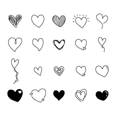 Heart Outline Sketches For Love Drawing