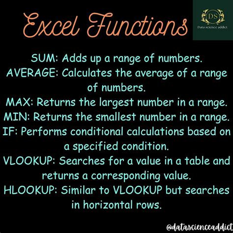 Excel Functionsexcel Functions For Data Analysisexceltips Excelexceltutorialexceltricks