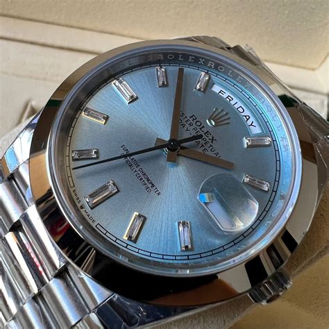 Rolex Day Date 40 228206 Platinum Ice Blue Diamond Shinmarket