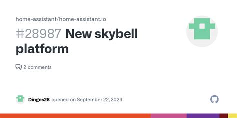 New Skybell Platform · Issue 28987 · Home Assistanthome