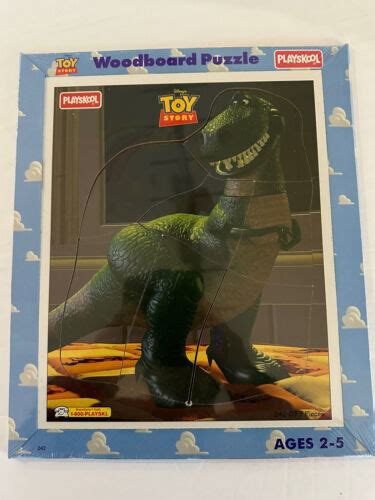 1995 Playskool Disney Toy Story Woodboard Puzzle Rex 242 New