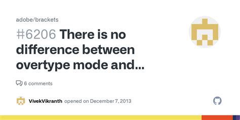 There Is No Difference Between Overtype Mode And Insertmode · Issue