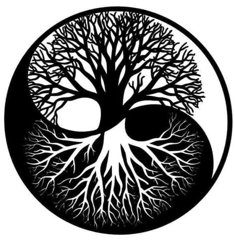 Tree Of Life Svg Yin Yang Symbol Svg Vector Cut File For Cricut Silhouette Pdf Png Eps Dxf Decal