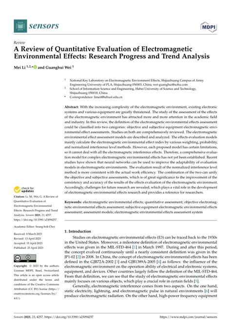Pdf A Review Of Quantitative Evaluation Of Electromagnetic