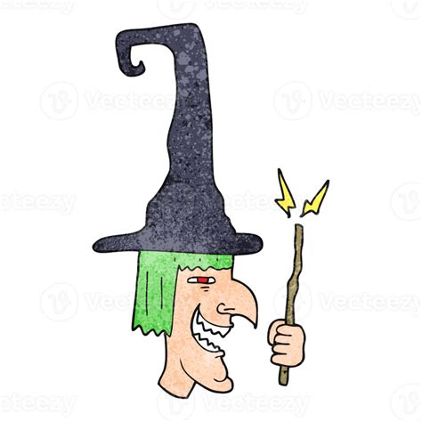 Hand Textured Cartoon Laughing Witch 45033414 Png
