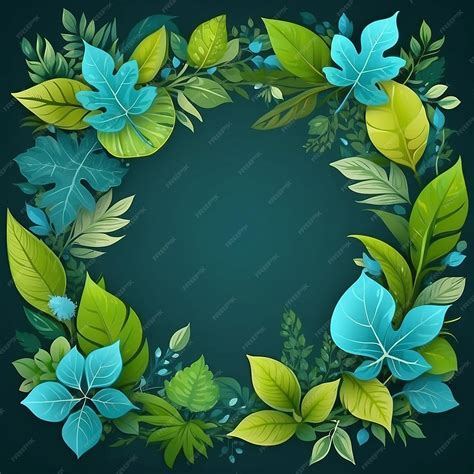 Premium Photo Floral Leaf Frame Background Vector