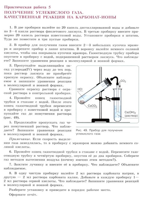 Практическая работа №5 (страница 115) гдз по химии 9 класс Габриелян ...