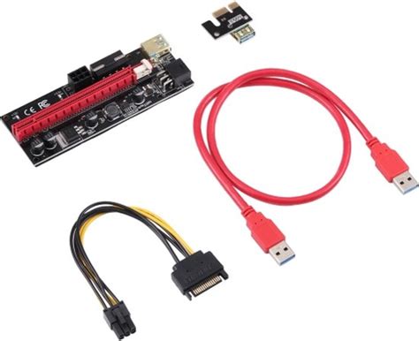 009s Riser Card Pci Express 1x Naar 16x Extender Usb 3 0 Pci E Adapter Grafische
