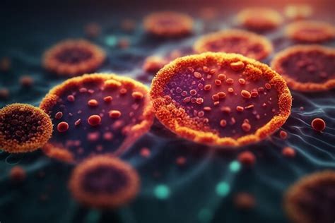 Premium AI Image Vector Realistic Illustration Of A Cell Under A Microscope