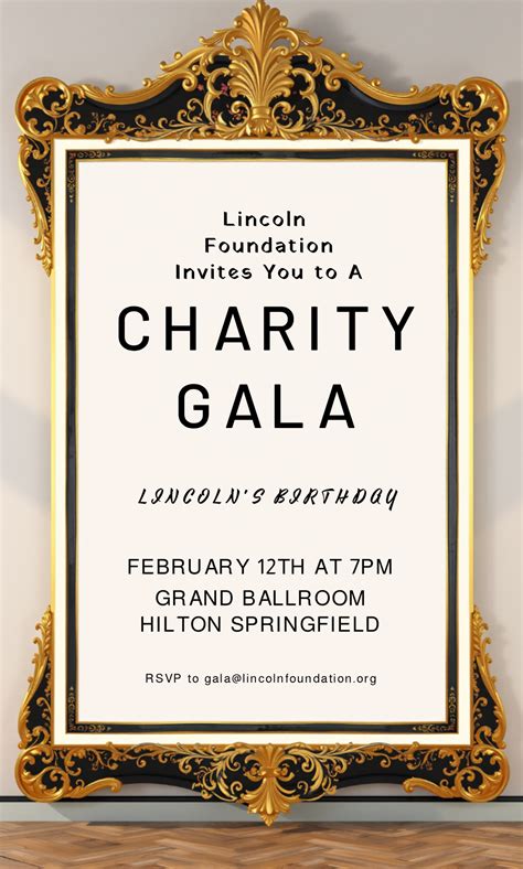 Lincolns Birthday Charity Gala Invitation Template Ai Designs By