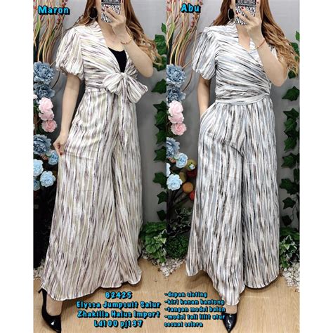 Jual Jamsuit Elsya 624 Salur Shopee Indonesia