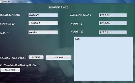 Interface For The Sender Download Scientific Diagram