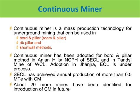 Continuous Miner PPT