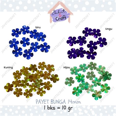 Jual Ramboci Payet Bunga 3d Sakura 14mm Mote Bunga Payet Bunga Shopee Indonesia