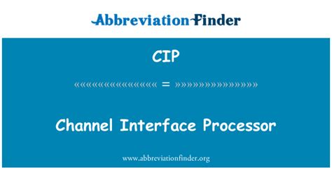CIP Stands For Channel Interface Processor Abbreviation Finder