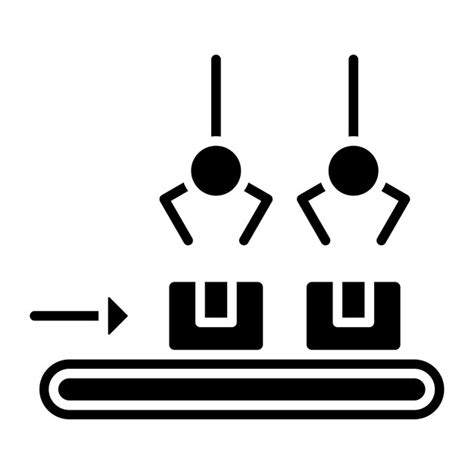 Premium Vector Flexible Assembly System Glyph Solid Black Illustration