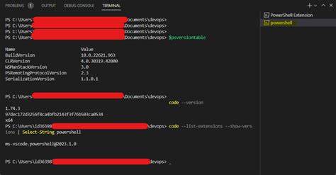 Terminal Does Not Display Variable Output · Issue 4390 · Powershell