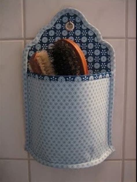 Porta Treco De Tecido Com Molde Porta Escova De Cabelo Projetos Pequenos De Costura