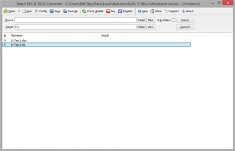 Batch Xls And Xlsx Converter скачать на Windows бесплатно