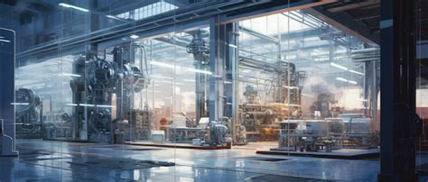 Premium Photo Futuristic Industrial Automation In Manufacturing Plant