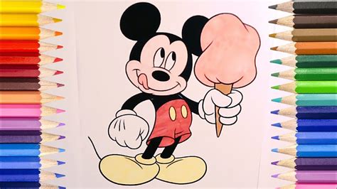 Мики Маус картинка за оцветяване Youtube