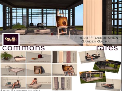 Second Life Marketplace Rojo Garden Gacha Box Canvas Stack Common