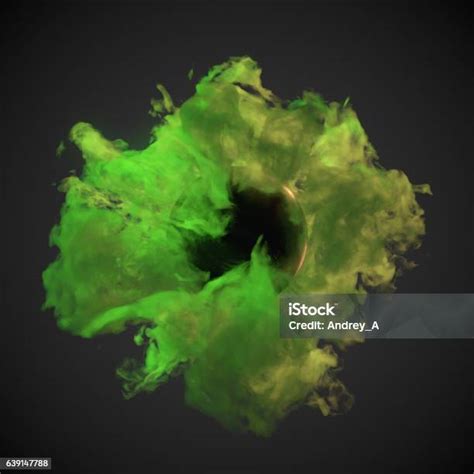 어두운 배경 3d 렌더링에 화학 녹색 먼지 파도 3차원 형태에 대한 스톡 사진 및 기타 이미지 3차원 형태 자연 환상의 세계 Istock