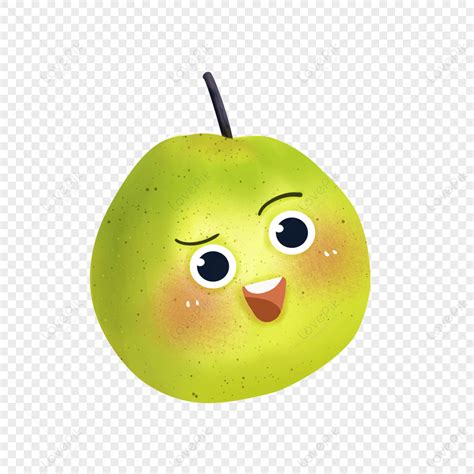 귀여운 일러스트 만화 Emoji 행복 한 신선한 배 클립 아트 이모티콘과일 야채초록 Png 일러스트 무료 다운로드 Lovepik