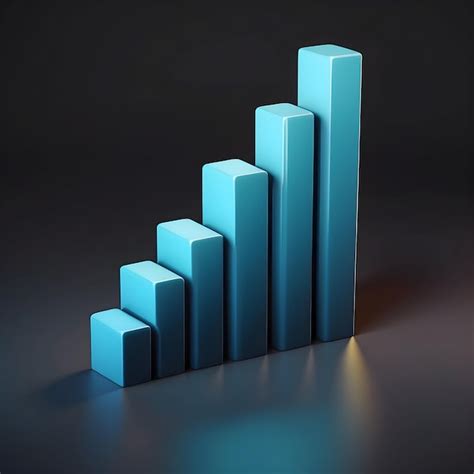 Premium Photo 3d Bar Chart Illustration Bar Chart With Depth