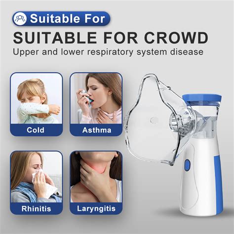 302 Portable Ultrasonic Mesh Nebulizer Quiet And Effective Respiratory