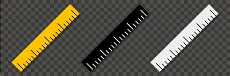 Premium Vector Set Of Ruler Flat Icons Vector Illustration