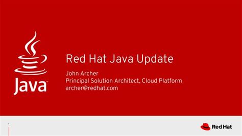 Red Hat Java Update And Quarkus Introduction Ppt