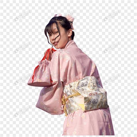 기모노를 입은 사쿠라 소녀 Png 일러스트 무료 다운로드 Lovepik