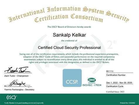 Sankalp Kelkar Cissp Ccsp On Linkedin Ccsp Isc2 Cloudsecurity 12 Comments