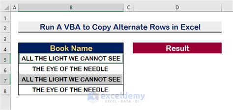How To Copy Alternate Rows In Excel 4 Ways Exceldemy