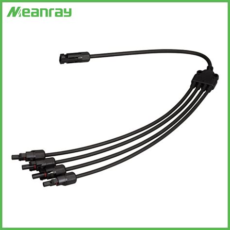 T Branch Y Branch Mc4y 4 To 1 Solar PV Waterproof Connector With Solar Cable 4 To 1 Solar