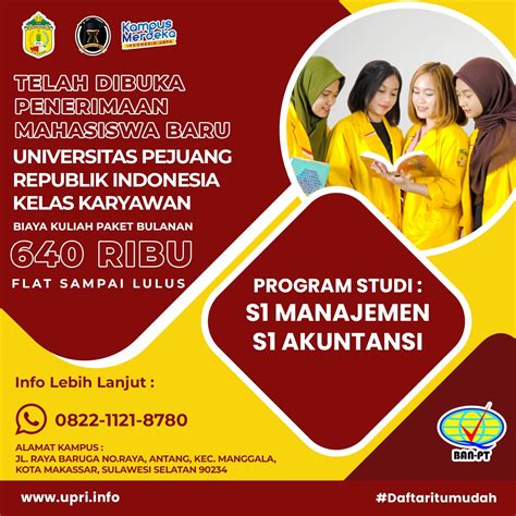 Biaya Kuliah Kelas Online Kampus Upri Makassar Kuliah Karyawan