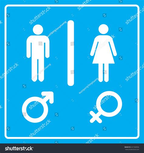 Restroom Symbol Male Female Stock Vector 421560556 Shutterstock