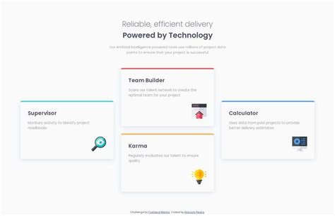 Frontend Mentor Solution For Four Card Feature Section Using Bootstrap Coding Challenge Solution