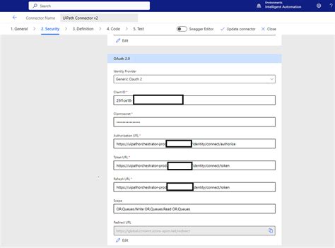 issue with creating custom connector for uipath in microsoft power