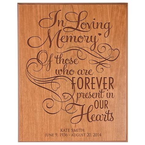 Personalized Wedding Memorial Wall Plaque In Loving Memory Of Those