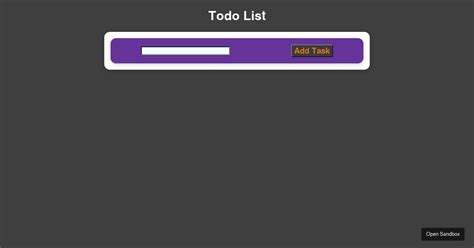 React Todo App Codesandbox