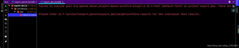 解决failed To Execute Goal Orgapachemavenpluginsmaven Surefire Plugin
