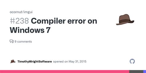 Compiler Error On Windows 7 · Issue 238 · Ocornutimgui · Github