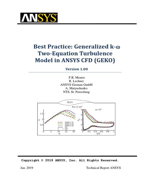 geko ansys cfd pdf pdf fluid dynamics lift force