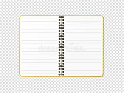 A Notebook With A Vertical Spring Notepad With A Lined White Sheet Stock Vector Illustration