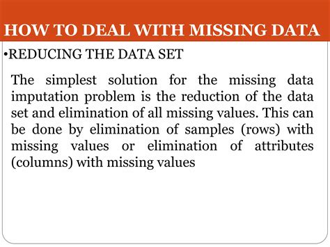 Missing Data And Causes Pptx