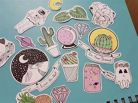 Картинки для самодельных наклеек для срисовки