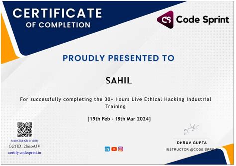 Sahil Rajput On Linkedin Ethicalhacking Codesprint Cybersecurity
